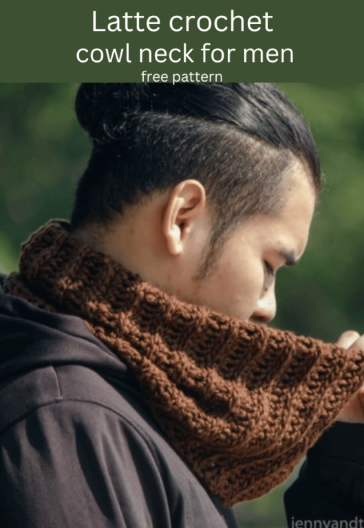 Easy men crochet cowl neck pattern Jenny & Teddy