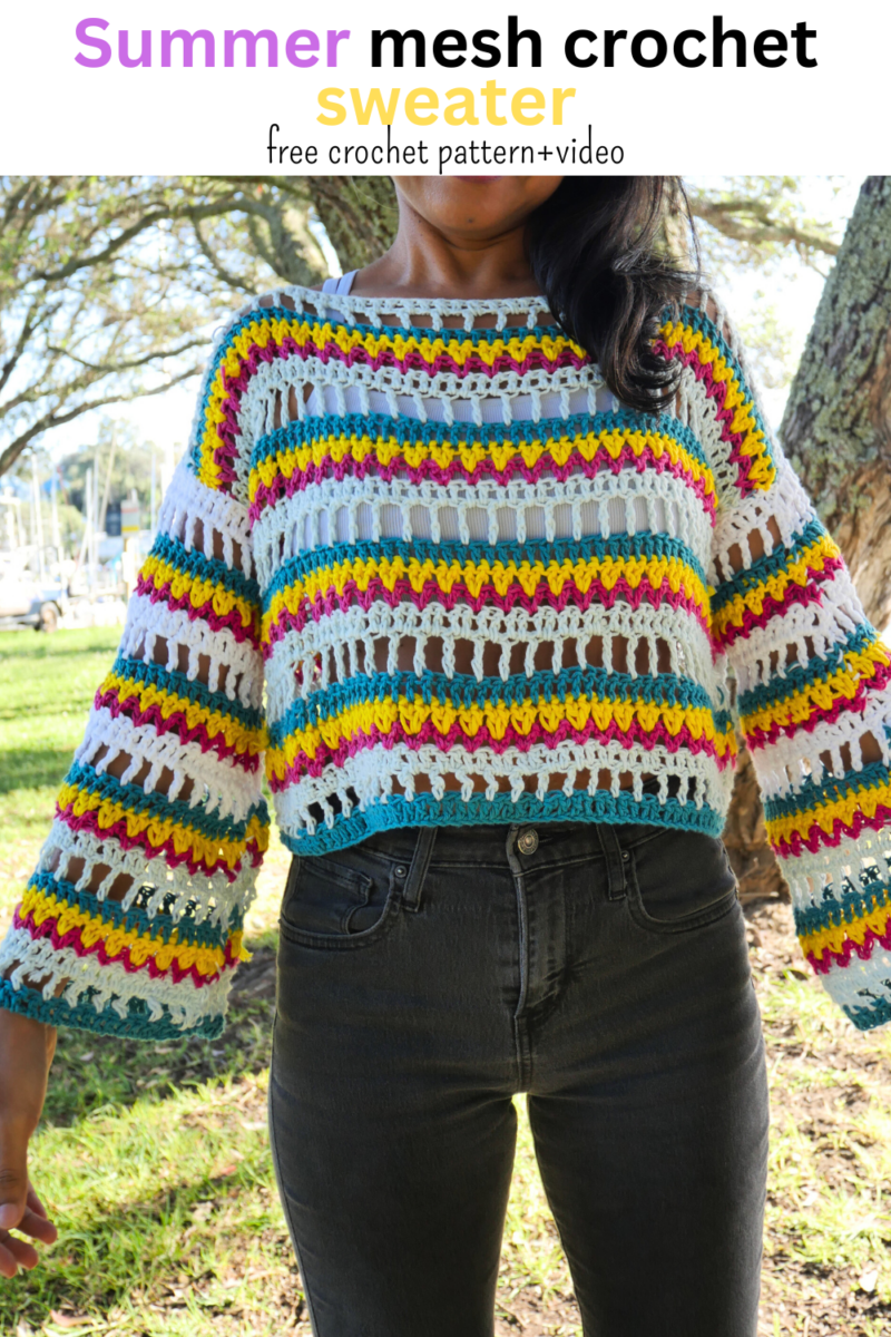 Mesh Sweater Crochet Pattern: Easy Free Design | Jenny & Teddy