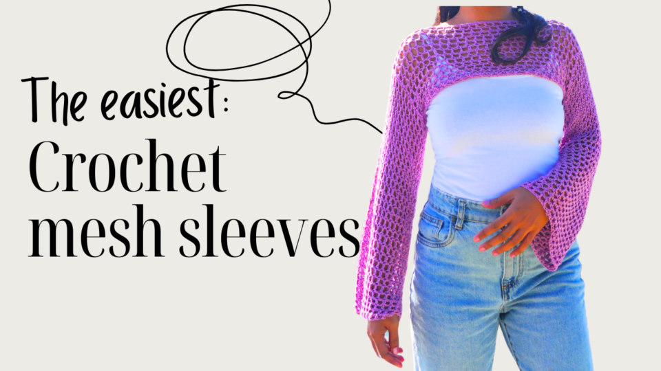 Rosey mesh sleeves free crochet pattern - Jenny & Teddy